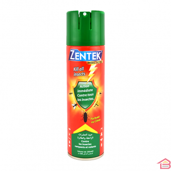 AEROSOL INSECTICIDE TOUS INSECTES PARFUMÉ AU CITRON 250 ML - ZENTEK ...