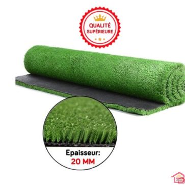 GAZON ARTIFICIEL VERT NATUREL 20MM