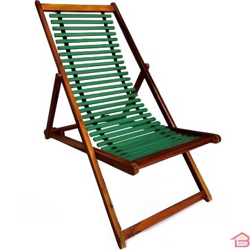 Chilienne de jardin en bois vert – Réglable 3 positions, pliable et ...